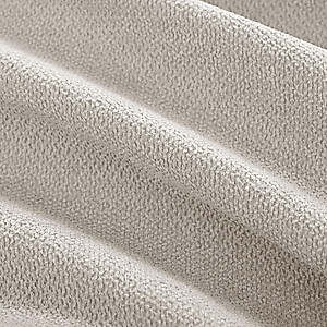 kevinplus 113'' Sectional Sofa Couch for Living Room with Convertible Ottoman for Living Room, Modern Contemporary 3-Seat L-Shaped Sofa Couch for Apartment Office, Polyester Fabric, Beige