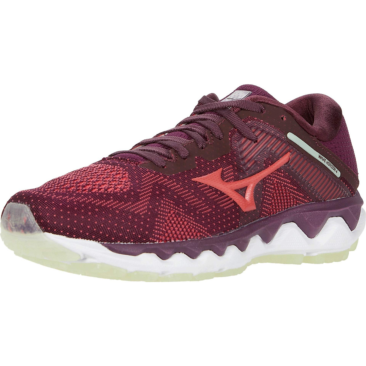 Mizuno Women's Horizon 4 Running Shoe, Mauve Wine-Cayenne, 8