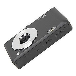 4K Digital Camera, Teens Small Camera Timer Shooting Autofocus Face Recognition 2.7 Inch TFT Screen with Lanyard for Vlogging (Black)