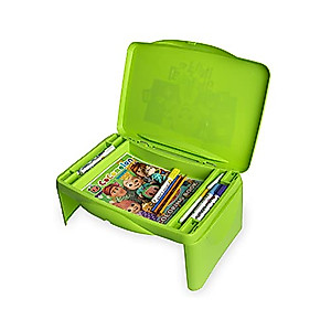CoCoMelon Kids Lap Desk with Storage - Folding Lid and Collapsible Design - Portable for Travel or use in Bed at Home - Great for Writing, Reading or Other School Activities
