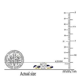 Dazzlingrock Collection 6 MM Cushion Lab Created White Sapphire with Round Blue Sapphire & Diamond Women Engagement Ring | 10K Yellow Gold, Size 9