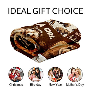 PUREGIFTS Personalized Blanket Gift for Boys - 30 x 40 Inches Cartoon Bear Throw Blanket for Kids - Warm Cozy Blankets for Sofa, Lap & Office