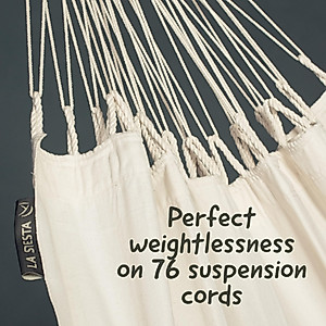 LA SIESTA® Modesta Latte - Organic Cotton Single Classic Hammock