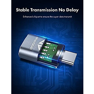 GRAUGEAR USB C to USB Adapter Pack of 2, 10Gbps Data Transfer, USB C Male to USB A Female Adapter 10Gbps, Compatible with PC, Laptop, MacBook, iPhone, iPad, Apple Watch, USB Charger, Type C Devices