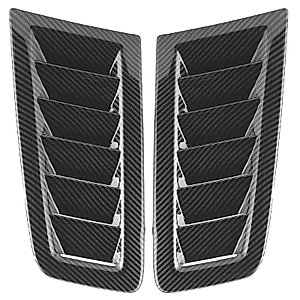 hood vents for cars - Qiilu 2 pcs Car Bonnet Vents, Universal Bonnet Air Vents Engine Hood Car Exterior Parts Fit for Focus RS MK2 Style(Carbon Fiber Color)