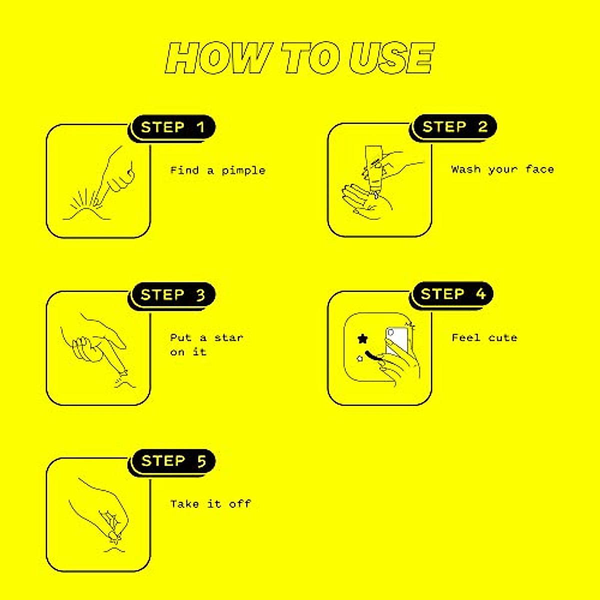 Starface Black Star BIG PACK, Hydrocolloid Pimple Patches, Absorb Fluid and Reduce Inflammation, Cute Star Shape, Cruelty-Free Skincare (96 Count)