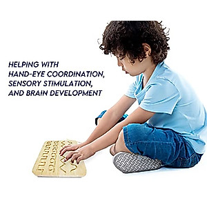 Reversible Prewriting/Shapes Tracing Board - Learning for Toddlers - Wooden Shapes - Shapes Tracing for Toddlers - Montessori Letters - Montessori Toys for 3 Year Old 4 5 6 - Preschool Classroom Toys