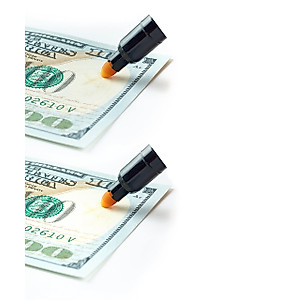 NoteShield 6 Pack Counterfeit Detector Pen Counterfeit Pens Bill Pens Money Marker Detect Fake Marker, Check Bills False Currency Counterfit Marker Pen
