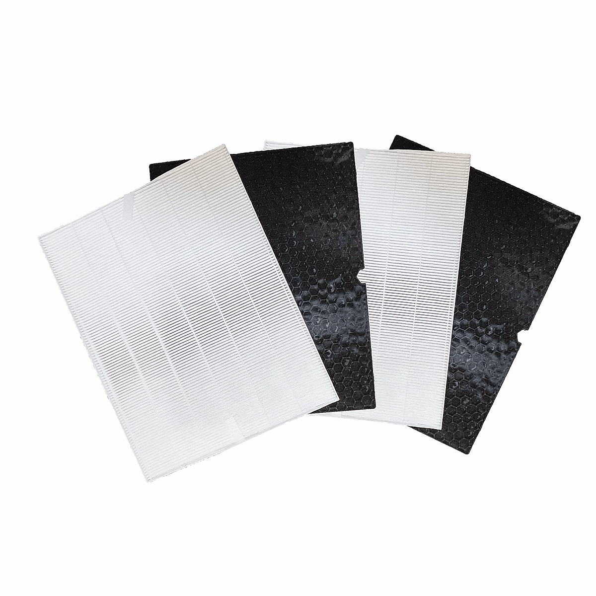 Nispira 116130 5500-2 Air Purifier Replacement Filter H for Winix 5500-2 AM80 True HEPA Activated Carbon 16.25 L x 12.5 W x 1.5 TH, 2 Sets