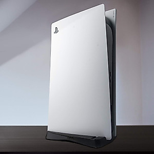 Younik Vertical Stand for PS-5 Ultra HD Console with Built-in Cooling Vents and Non-Slip Feet - CD-ROM Version(Black)