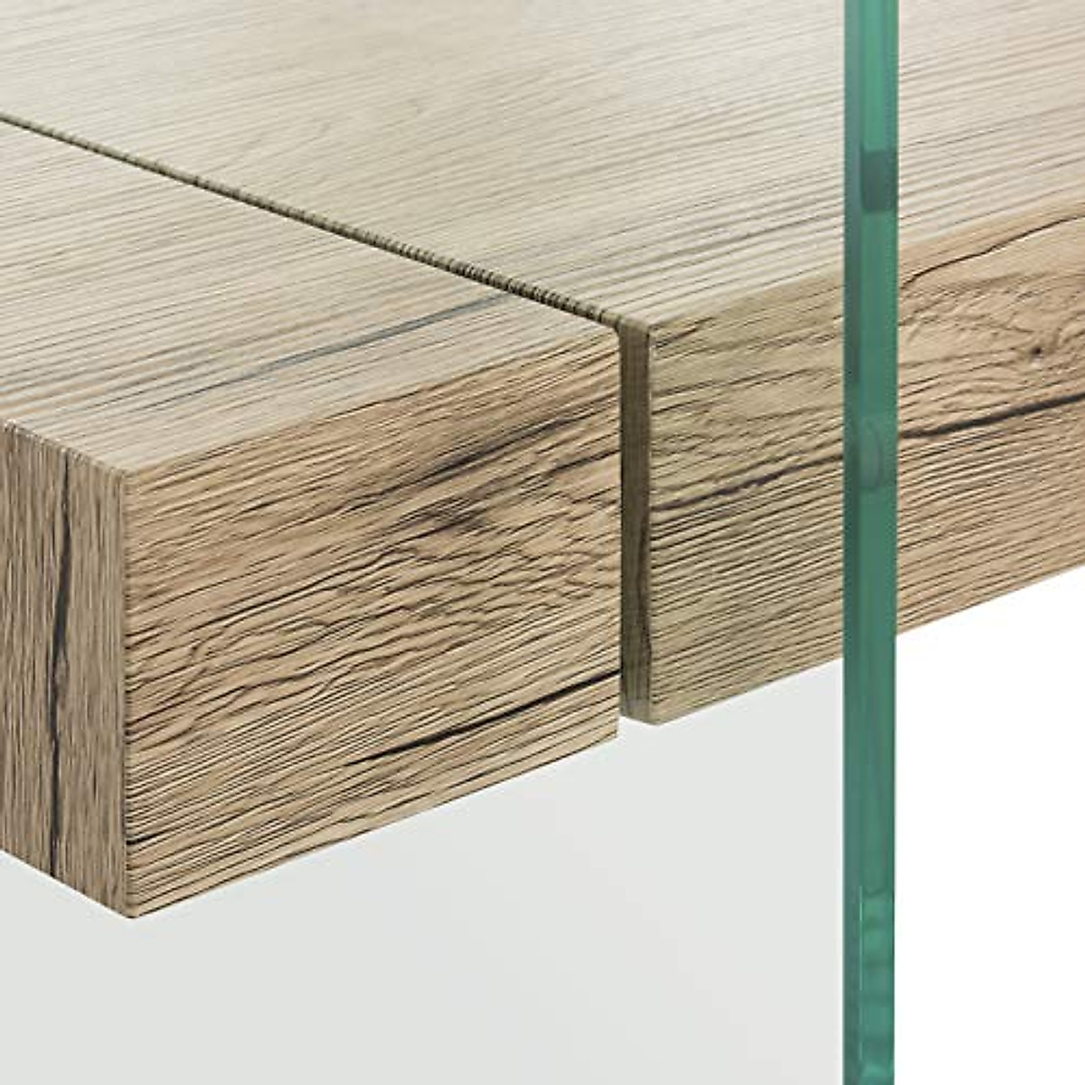 Safavieh Home Kayley Natural and Glass Coffee Table