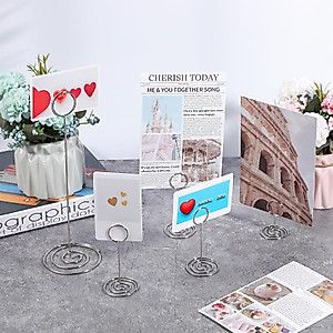 Lemecima 36 Pieces Table Number Holders 3 Size Place Card Holder Name Numbers Menu Memo Note Card Picture Photo Holder Clip Stand Table Sign Holders for Wedding Anniversary Party Display