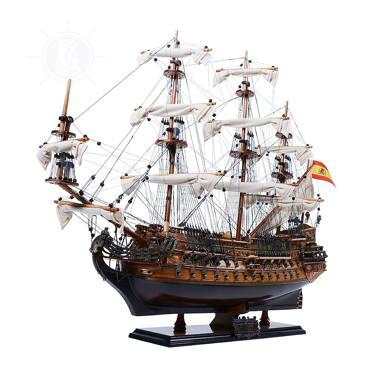 Old Modern Handicrafts San Felipe Medium Wooden Model Ship, Multi