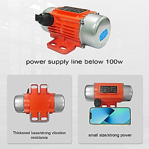XINJIAHONG Concrete Vibrator 30W Vibration Motor Single Phase AC 110V 3600rpm Vibrating Tool For Silo Hopper Shaking Table