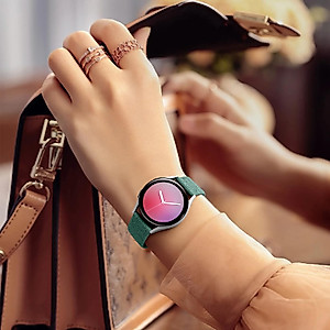 Odbeai Compatible with Galaxy Watch 4 Band, Floral Engraved Bands Compatible with Samsung Watch 6 Bands, Soft Silicone Breathable Waterproof Cute Strap for Galaxy Watch 7/5/5 Pro/4 6 Classic/Active 2