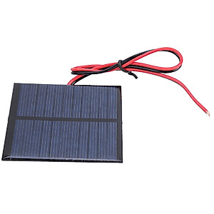 5Pcs DC 5.5V 0.6W Small Solar Module 65 x 65mm Solar Battery Panel with 30cm Cable