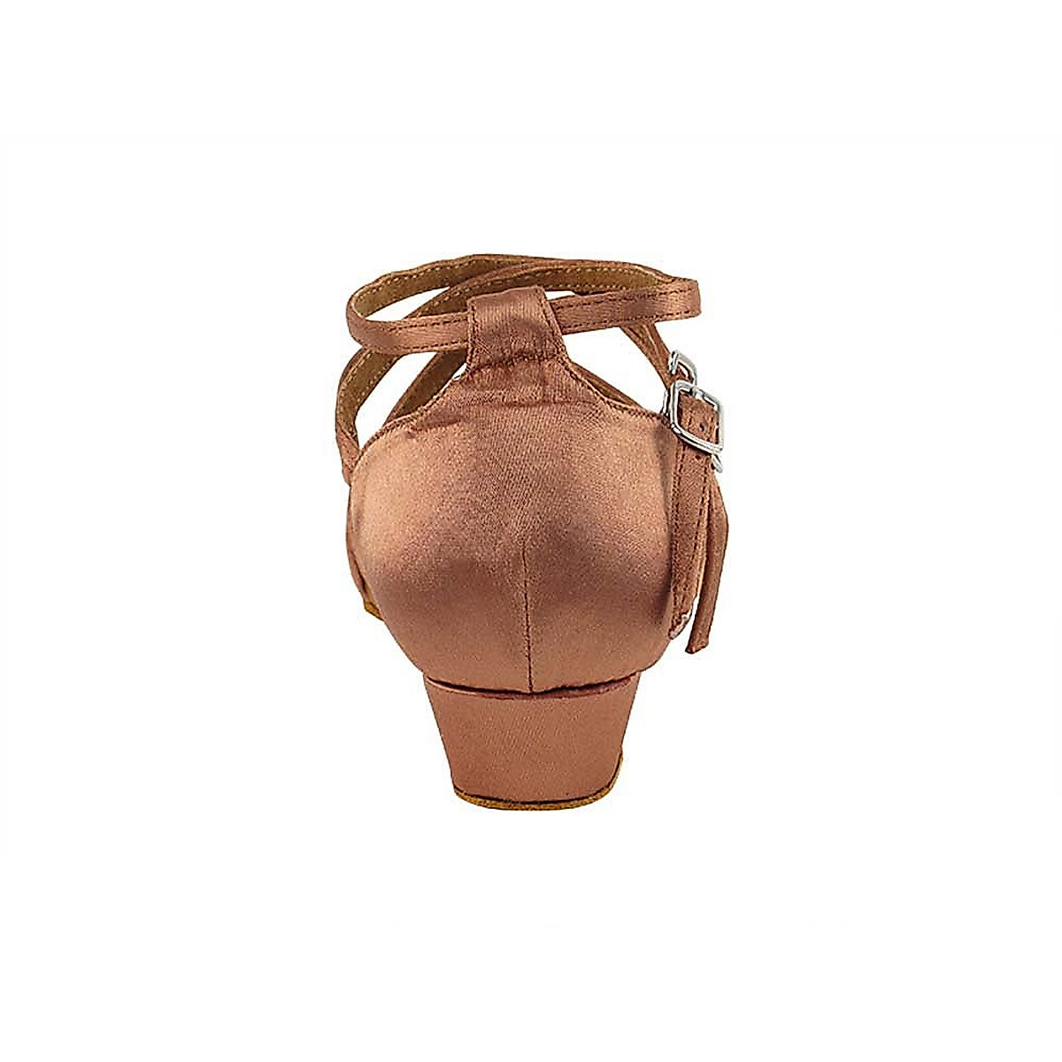 Women's Ballroom Dance Shoes Salsa Latin Practice Dance Shoes Tan Satin 5008FTEB Comfortable - Very Fine 1" Heel 8.5 M US [Bundle of 5]