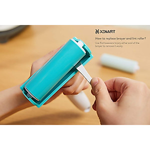 Xinart Brayer Rollers & Mat Remover Tool Set for Cricut/Silhouette/Brother Crafting, Reusable Sticky Lint Rollers Tool for Clothes/T-Shirts Heat Transfer Projects…