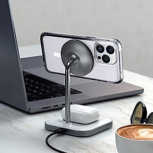 Mkeke Magnetic Light Black for iPhone 14 Pro Max Case,[Compatible with Magsafe][Not-Yellowing] Shockproof Protective Phone Case 2022