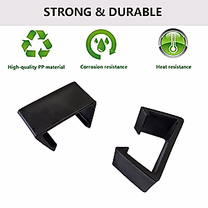 10 Pieces Outdoor Patio Furniture Clips Sectional Couch Sofa Funiture Clips Wicker Rattan Furniture Alignment Connector Wicker Chair Fastener Clips Connect The Sectional or Module Outdoor Couch Black