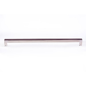 12 Inch Square Rectangle Flat Shape Stainless Steel Modern Contemporary Entry Door Handle Towel Bar Pull Shower Glass Sliding Barn Door Interior Exterior Door Pull Push Brush Nickel Satin Finish