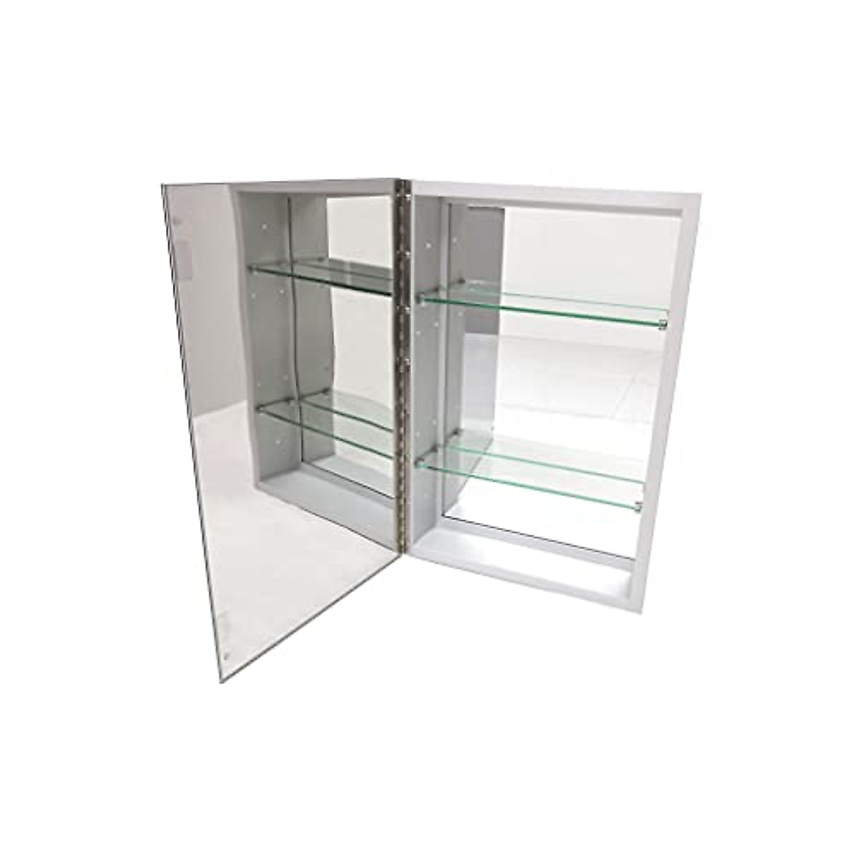 FixtureDisplays® 16X24" Recess Glass Mirror Vanity Bathroom Medicine Cabinet Aluminum Frame 15112-NF