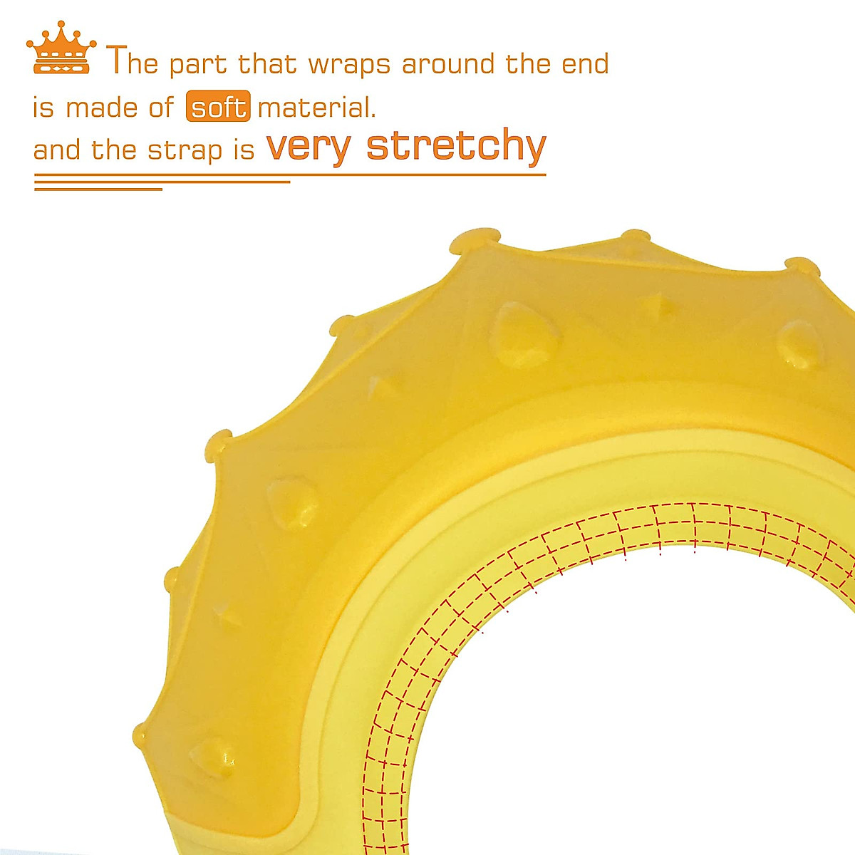 Baby Shower Cap Waterproof Shampoo hat for Children Toddler Girls Boys Protect ears eyes.Adjustable Silicone Bathing Crown.