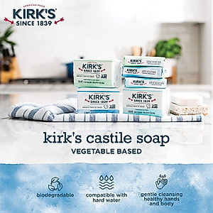 Natural Castile Bar Soap - Kirk's Castile Natural Coco Bar Soap 4oz - 5 Pack
