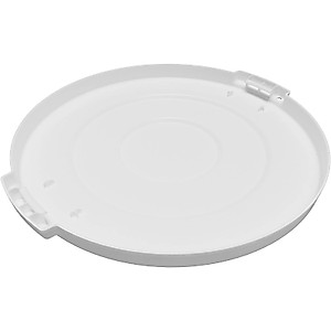 SPARTA Bronco Trash Can Lid, Round Waste Container Cover, Polyethylene, 10 Gallons, White