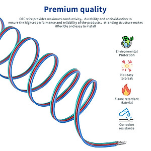 C-able 22 AWG 3 Conductor Wire for WS2811 WS2812b 3Pin RGB Extension Cable 20m with Spool