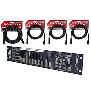 Chauvet Obey 10 LED Universal DMX-512 Lighting Controller + 10' + 25' Cables