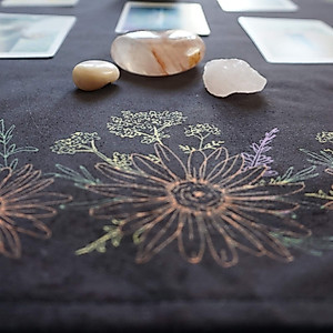 Kitchen Witch Herbology: Tarot Cloth for Any Tarot Cards, 24 inches by 24 inches, Large (White)