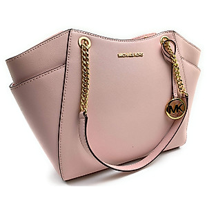 Michael Kors Jet Set Travel Large Chain Shoulder Tote bundled with Michael Kors Jet Set Travel Trifold Wallet (Powder Blush)