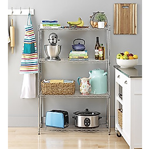 Whitmor Supreme 4 Tier Chrome Shelving 14 x 36 x 54 inches