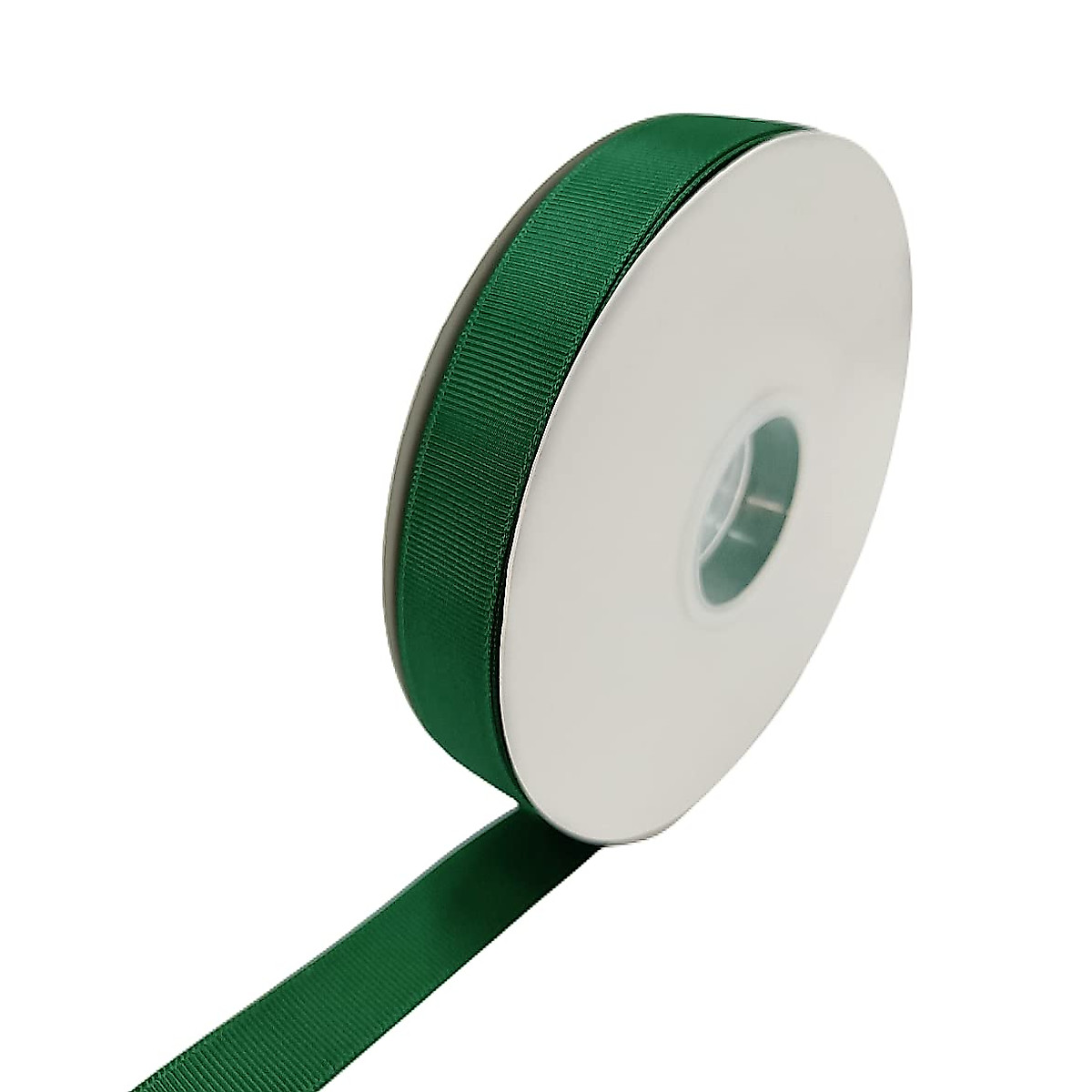 Abbaoww 1/2 Inch 50 Yards Solid Forest Green Grosgrain Ribbon Striped Ribbon for Wedding Decor Gift Wrapping DIY Projects