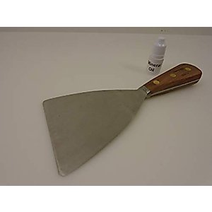 Dexter Russell USA 4in Hi Carbon Scraper Forged Angled Stiff Blade Full Tang Triple brass rivets Bolster 25RC4 Wood Handle Factory Second