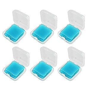 JCBIZ 6 Sets Diamond Painting Square Blue Glue Clay Kit 25x25mm Diamond Painting Glue Clay for DIY Diamond Drawing, Cross Stitch