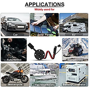 SAE Cable - iGreely 2Pack Solar Weatherproof SAE Socket Sidewall Port, SAE Quick Connect Solar Panel Mount for Motorcycle Generator Battery Charger and More 1Ft/30cm