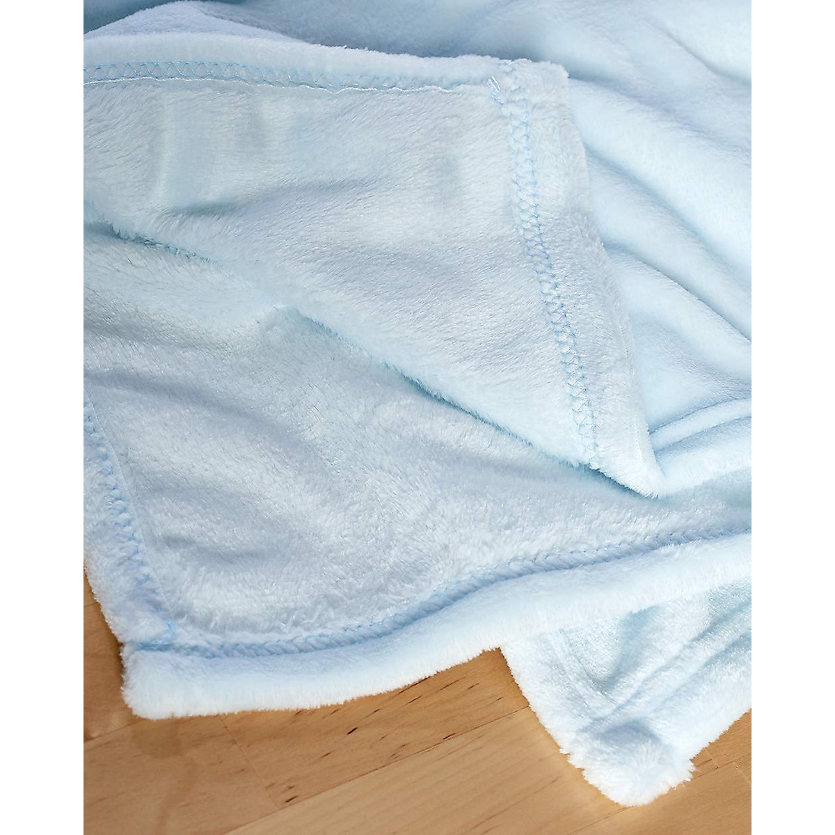 COLORCOMMALL Personalized Custom Throw Blanket - 30x40 Inch Printed in USA Fleece Minky Customized Photo Design Text Logo Name Picture Gift for Family Friends Kids Baby Dogs Pets (blueM, 40"X60")