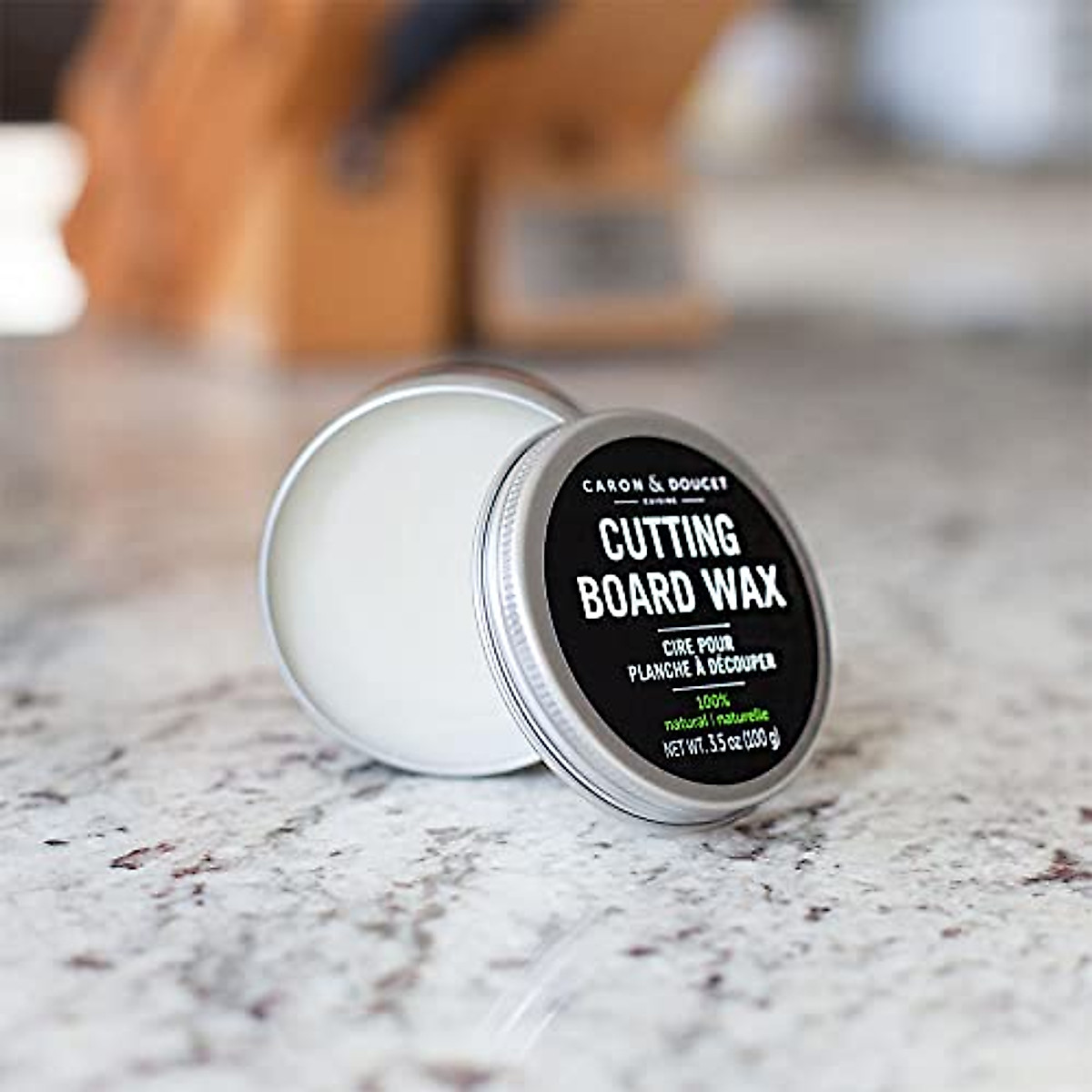 Caron & Doucet - Cutting Board & Butcher Block Conditioning Oil & Wood Finishing Wax Bundle | 100% Plant-Based & Vegan, Best for Wood & Bamboo Conditioning & Sealing | Does NOT Contain Mineral Oil!