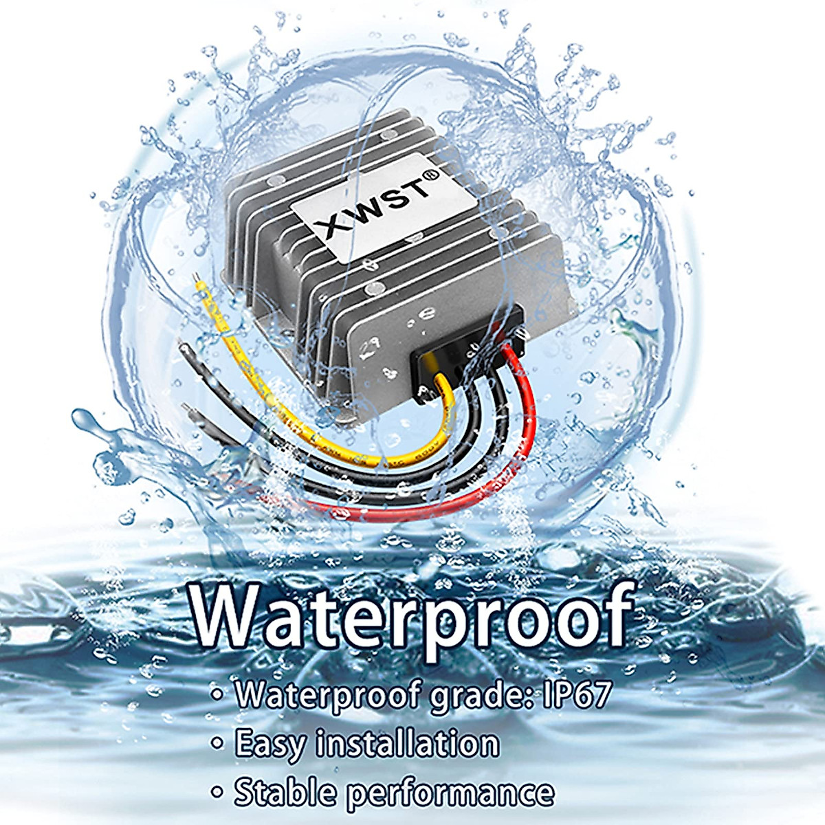 DC 36V 48V Step Down to 24V 15A 360W Converter Voltage Reducer, Waterproof DC/DC Buck Transformer Power Supply