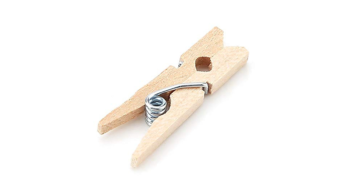 250pcs Mini Wooden Clips with Twine - Craft Decor Essentials