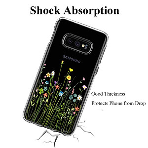 Unov Galaxy S10e Case, Clear with Design Soft TPU Shock Absorption Slim Embossed Floral Pattern Protective Back Cover for Samsung Galaxy S10e 5.8in (Flower Bouquet)