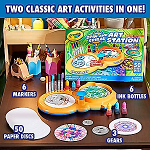 Crayola Spin & Spiral Art Station Deluxe, DIY Crafts, Toys for Boys & Girls, Gift, Ages 5, 6, 7, 8