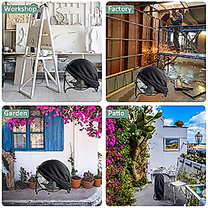ELONGRIVER Industrial Fan Cover,Waterproof&Dustproof Cover for 20” High Velocity Floor Fan, Household Fan Cover For Outdoor in Heavy Duty Material