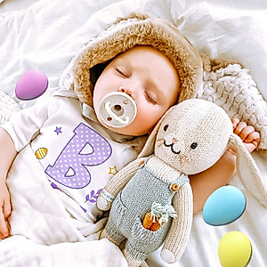 Personalized My First Easter Baby Onesie w/Name - 9 Design Customize 1st Boy Outfits Gifts Custom Girl Outfit Bunny Clothes Kids Bodysuit Newborn 6M 12M 18M 24M C1, White