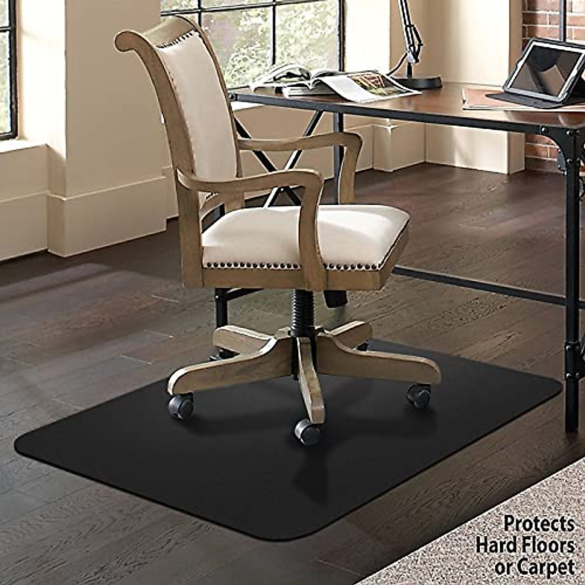 Chair Mat for Carpet, Tough and 1/5" Thick Office Chair Mat, 35" x 45" Anti-Slip Chair Mats for Carpeted or Hard Floors
