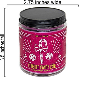 White Barn Bath and Body Works, 1-Wick Candle w/Essential Oils - 7 oz - 2020 Holidays Scents! (Crushed Candy Cane)