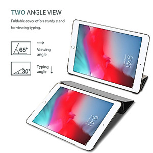 ProCase Smart Case for iPad Mini 5 2019(Model: A2133 A2124 A2126 A2125), Ultra Slim Lightweight Stand Case with Translucent Frosted Back Cover for iPad Mini 5th Gen 7.9 Inch –Black