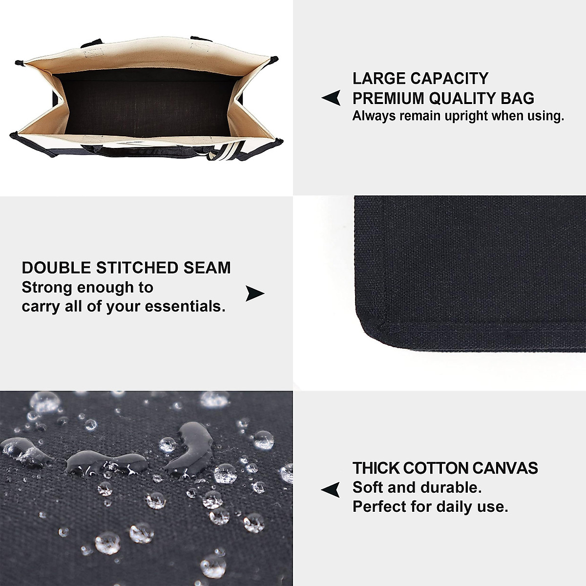 Craftique Nana Gifts from Grandkids- Unique Practical Tote Bag- Birthday Gifts for Nana Grandma Grandmother Granny, 17” x 6.7” x 12.5”